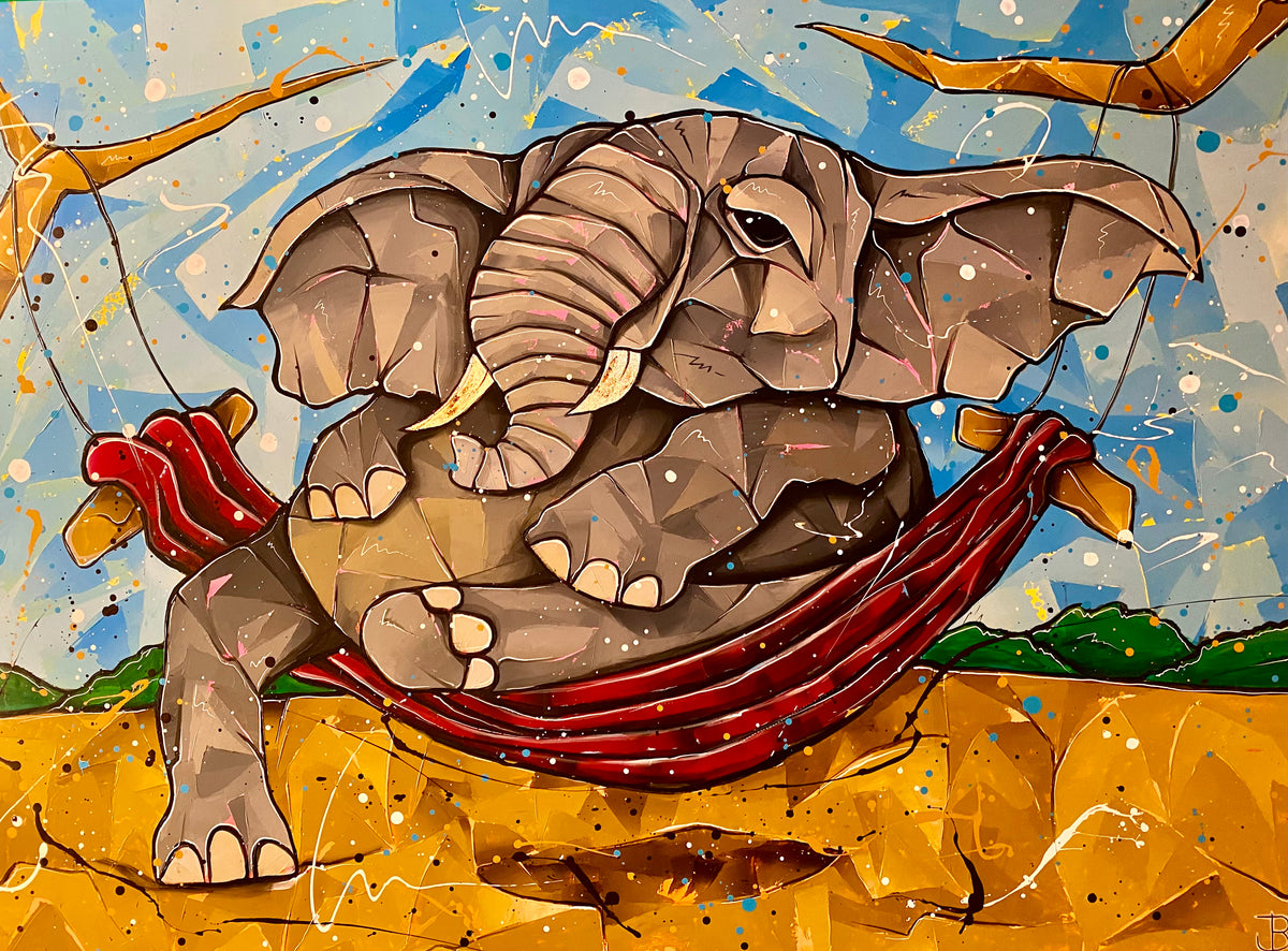 Lazy Elephant 200x150 – BredahlArt