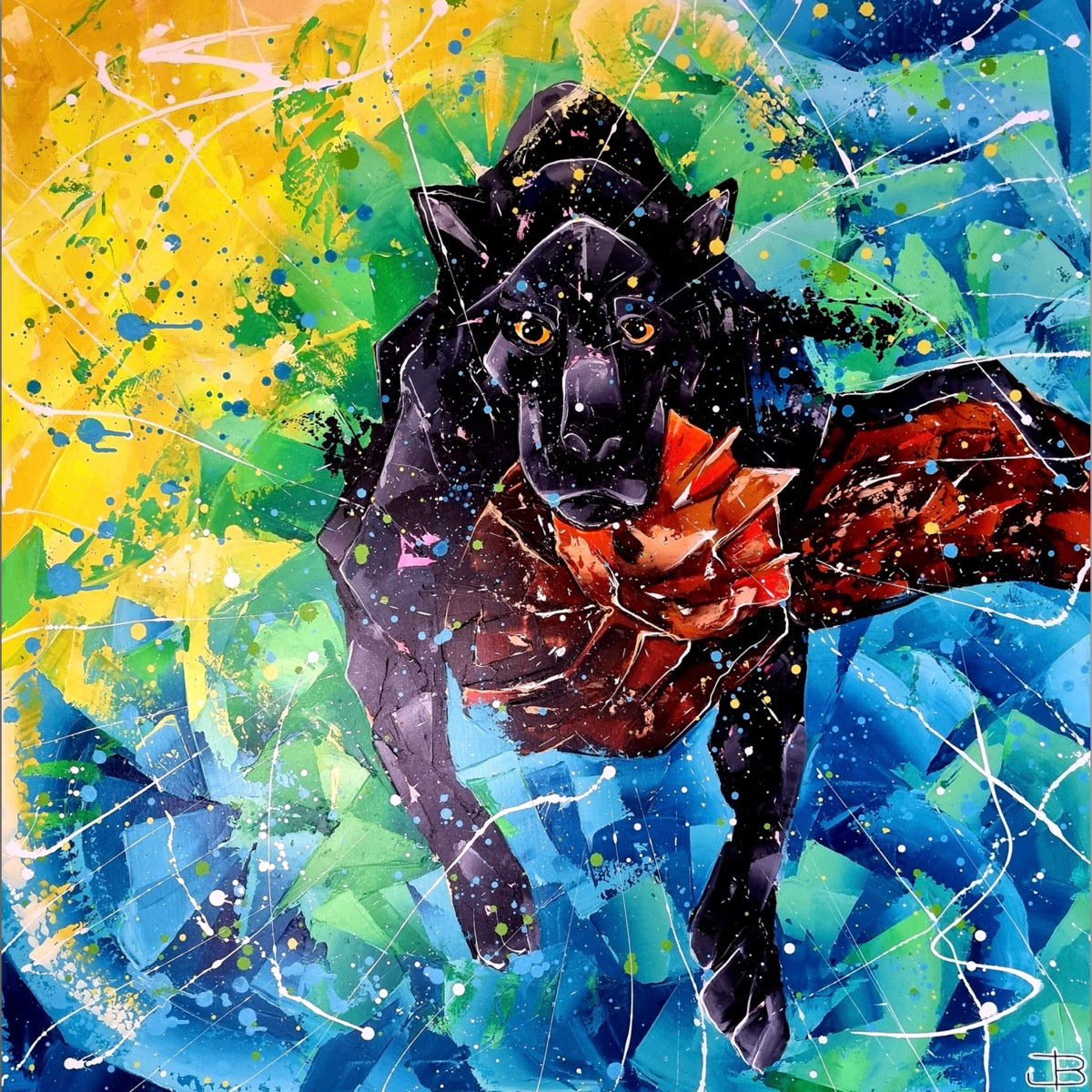 Lazy panther 120x120 – BredahlArt