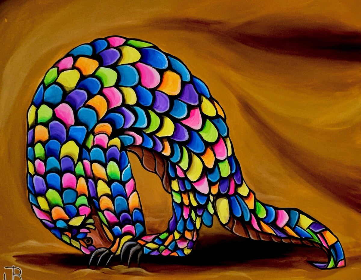 Rullende pangoliner 100x80 – BredahlArt